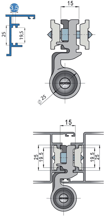 France Quincaillerie - PAUMELLE POUR PORTE VELOX A CLAMER VELOX TOP 2 ...